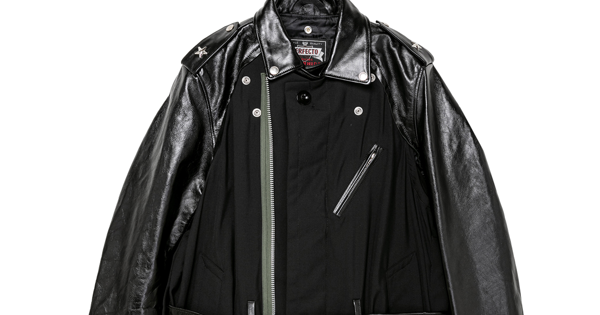 sacaiからSchott、MADSAKIとのコラボレーションアイテムがリリース sacaiからSchott、MADSAKIとのコラボレーションアイテムがリリース