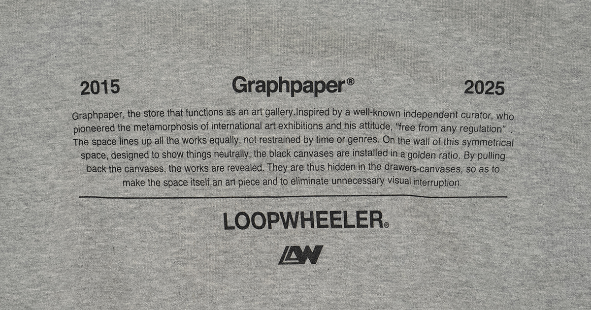 LOOPWHEELER for Graphpaperの最新作が3月1日に発売